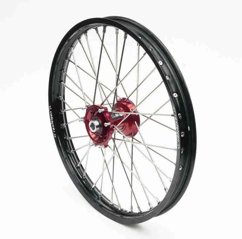 RUEDA COMPLETA DELANTERA RFX EXCEL HONDA CR/CRF 21X1.60 NEGRA ROJA ...