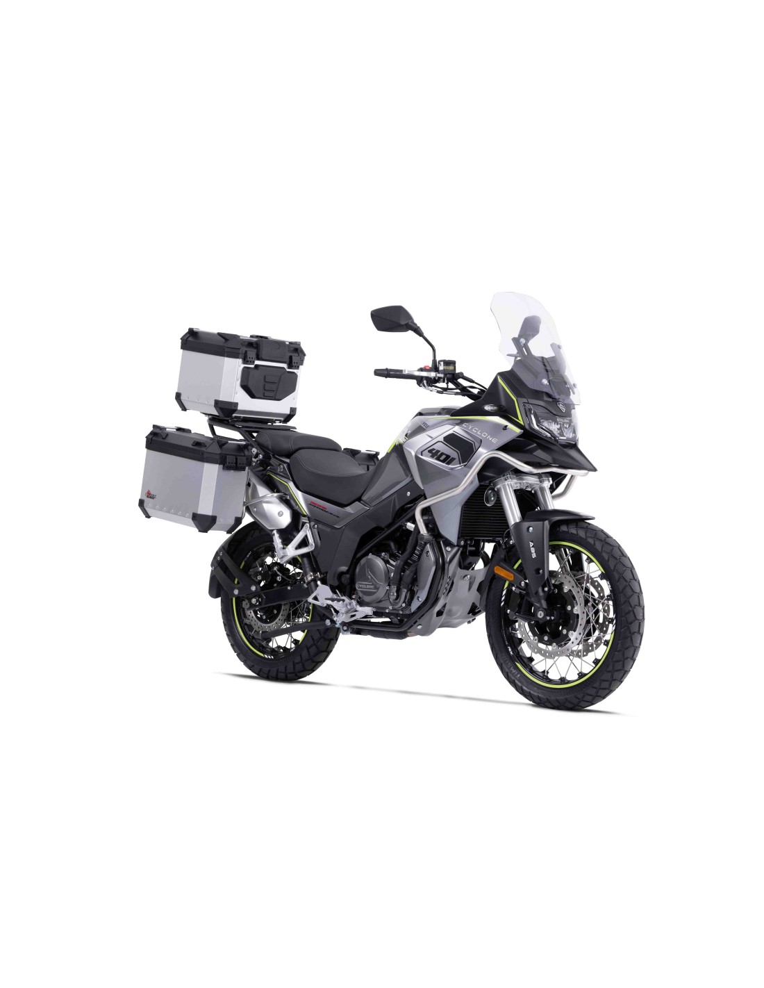 CYCLONE RX4 EXPLORER GRIS - 3 MALETAS ALUMINIO - ENDUROLEON