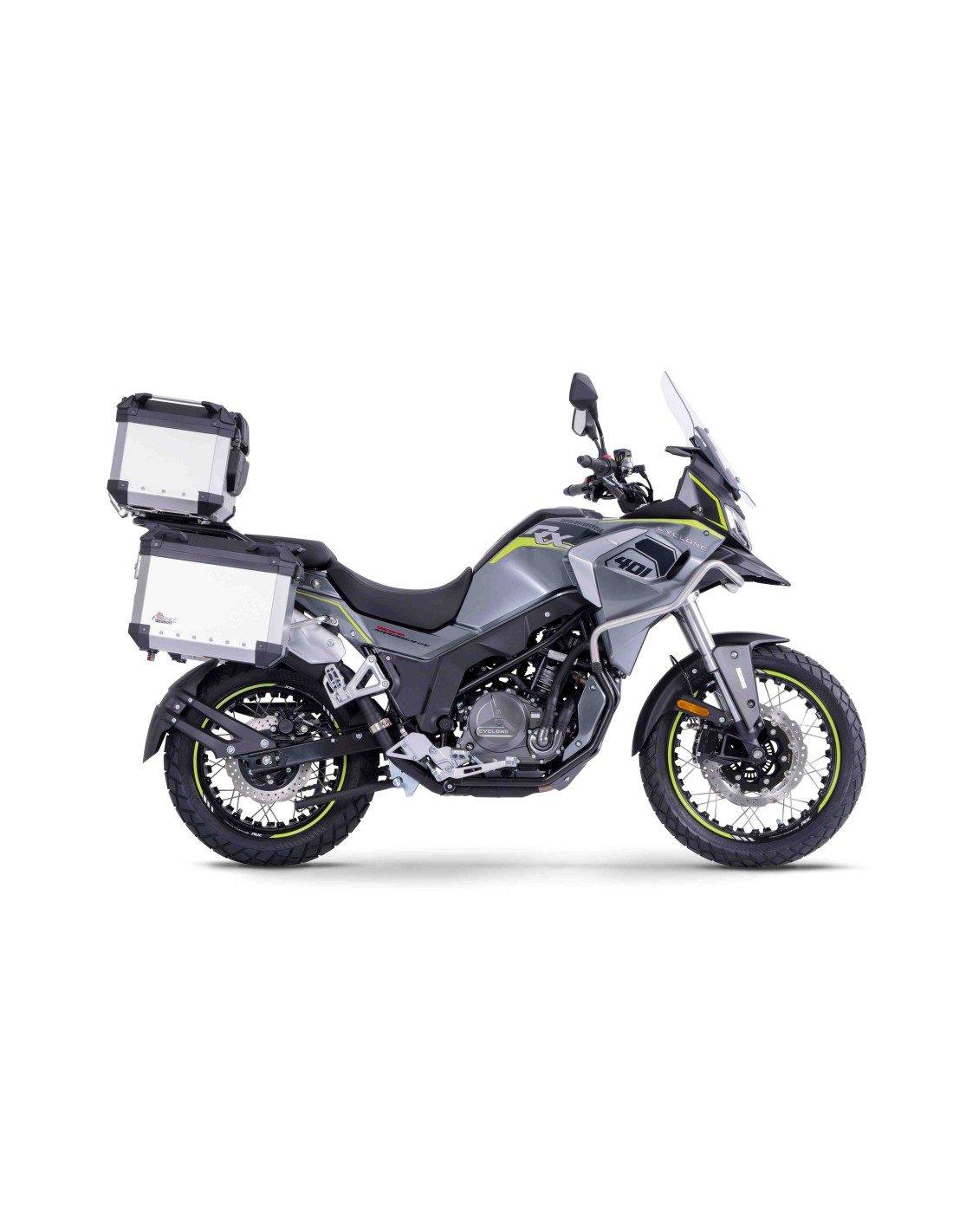 CYCLONE RX4 EXPLORER GRIS - 3 MALETAS ALUMINIO - ENDUROLEON