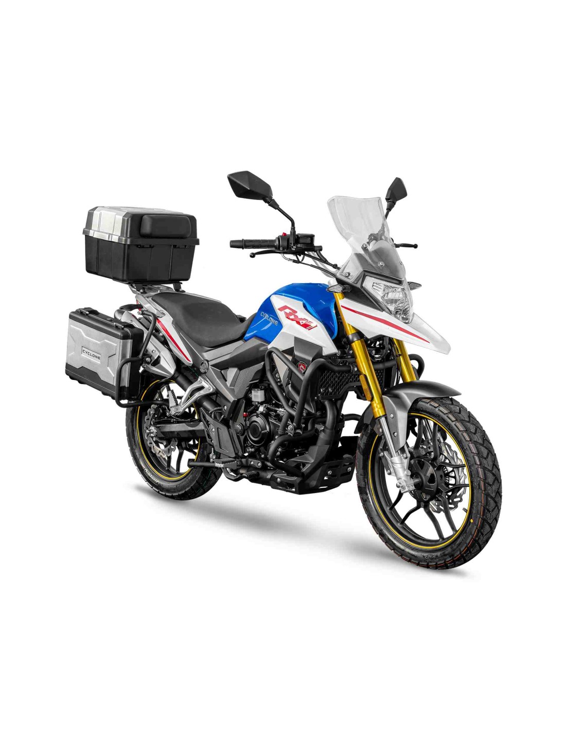 CYCLONE RX1 125 PRO EURO5+ BLANCA AZUL - ENDUROLEON