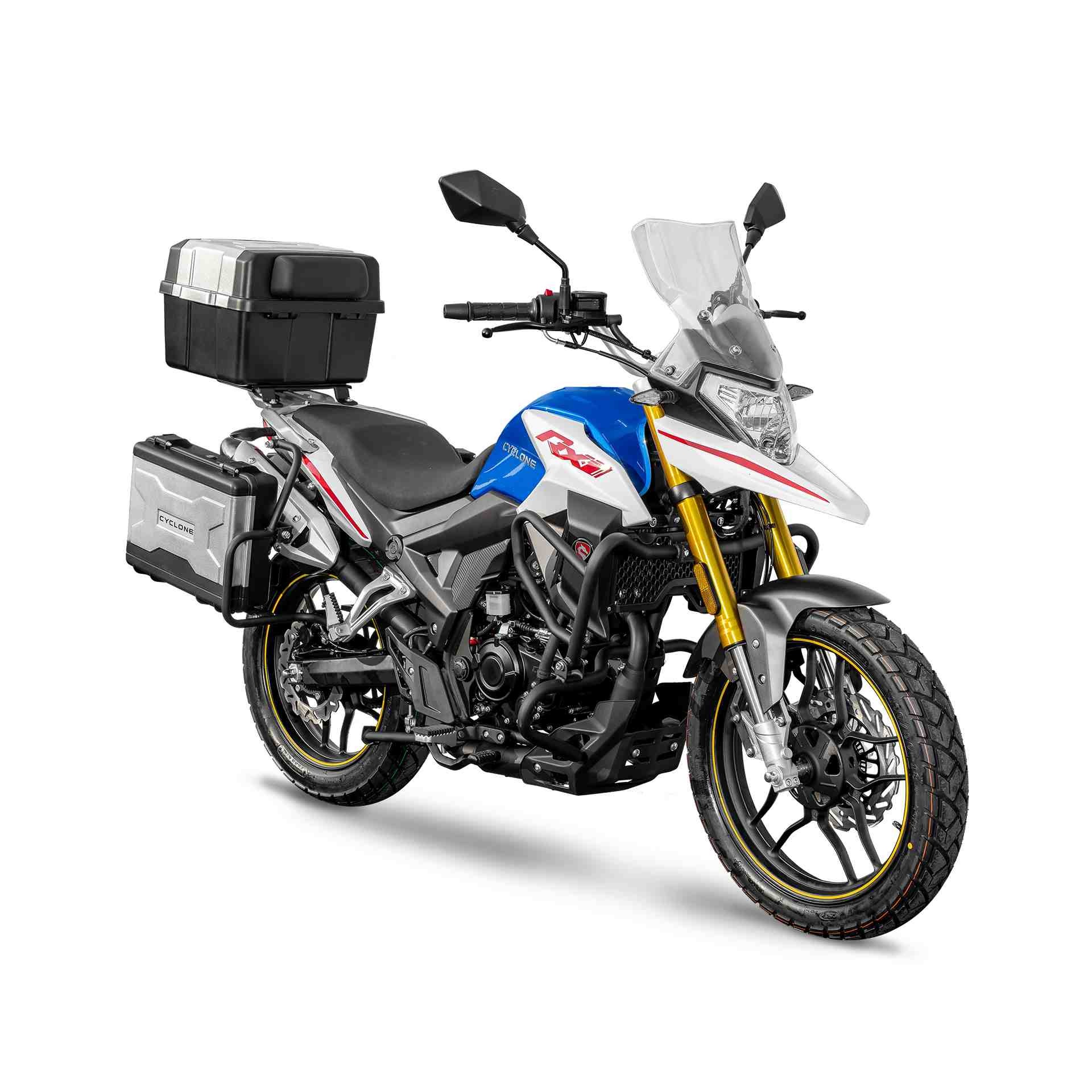 CYCLONE RX1 125 PRO EURO5+ BLANCA AZUL - ENDUROLEON